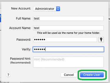 How to create a new Administrator user account (Mac)