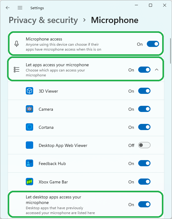 Privacy Settings (Windows 11)