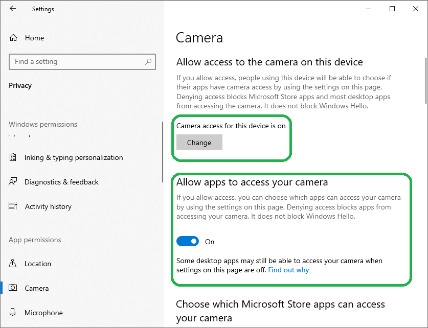 Privacy Settings (Windows)