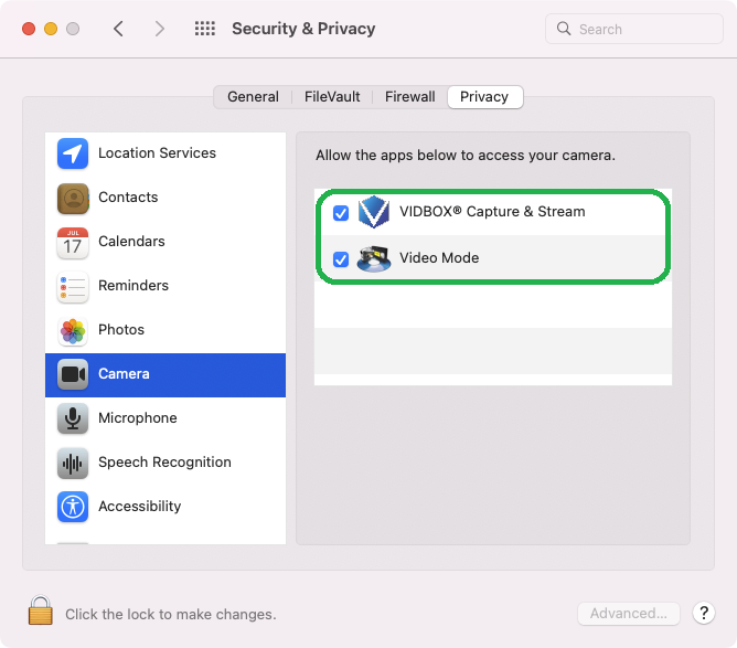 Privacy Settings (Mac)